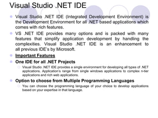 Vb.net ide | PPTX