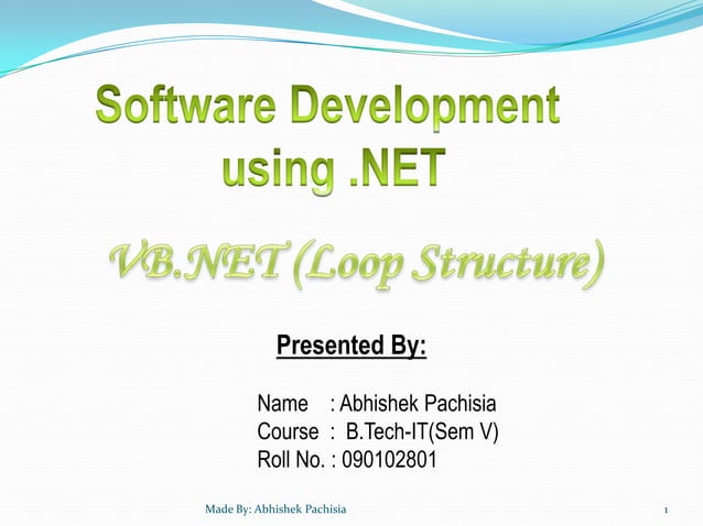 Vb.net (loop structure) | PPT