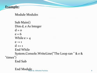 Vb.net (loop structure) | PPT