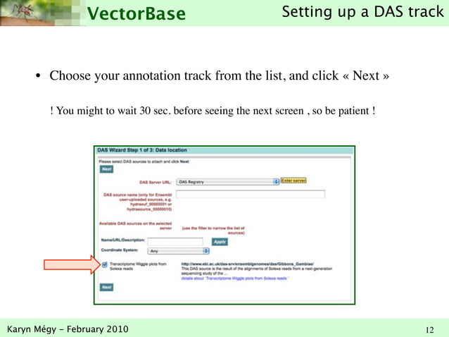 VectorBase DAS Tutorial | KEY | Web Development | Internet