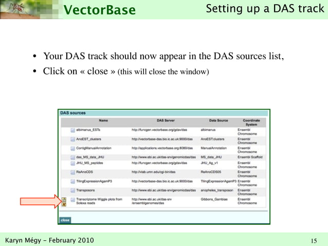 VectorBase DAS Tutorial | KEY | Web Development | Internet