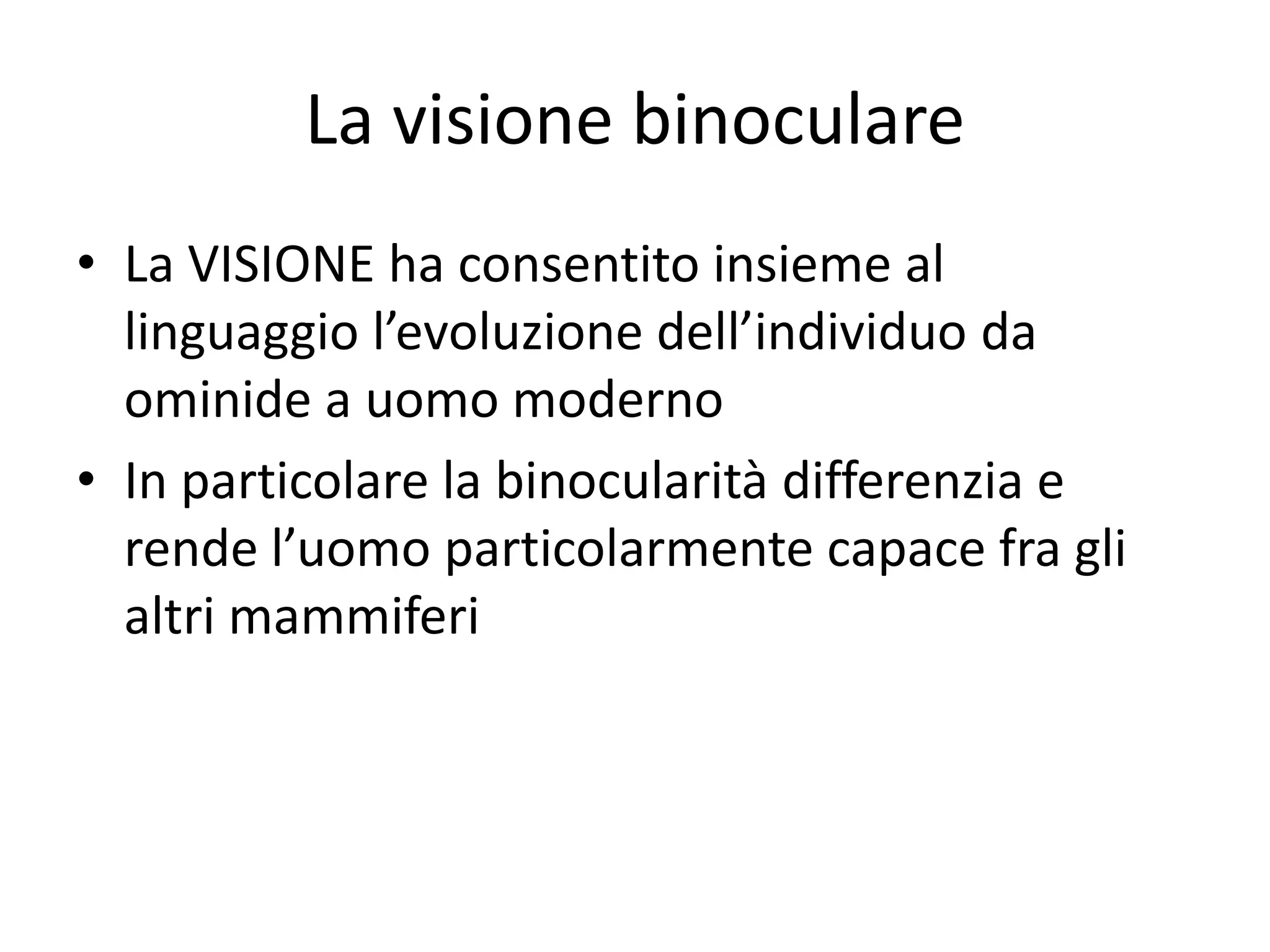 Vb 1 la visione binoculare | PPT