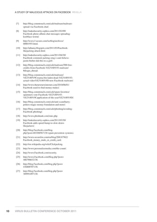 Facebook Attacks - an in-depth analysis | PDF