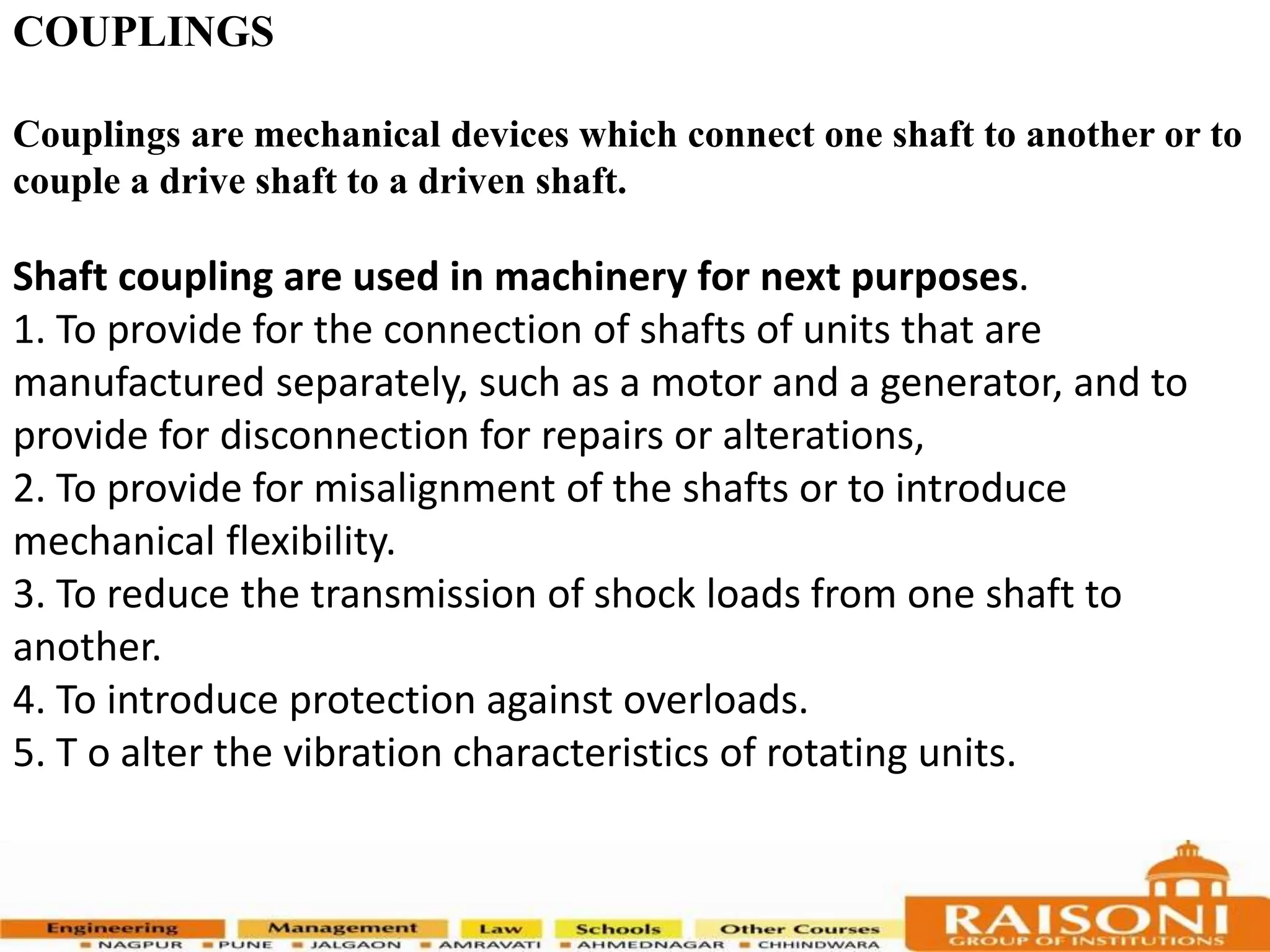 Coupling and flange coupling and its design | PPTX