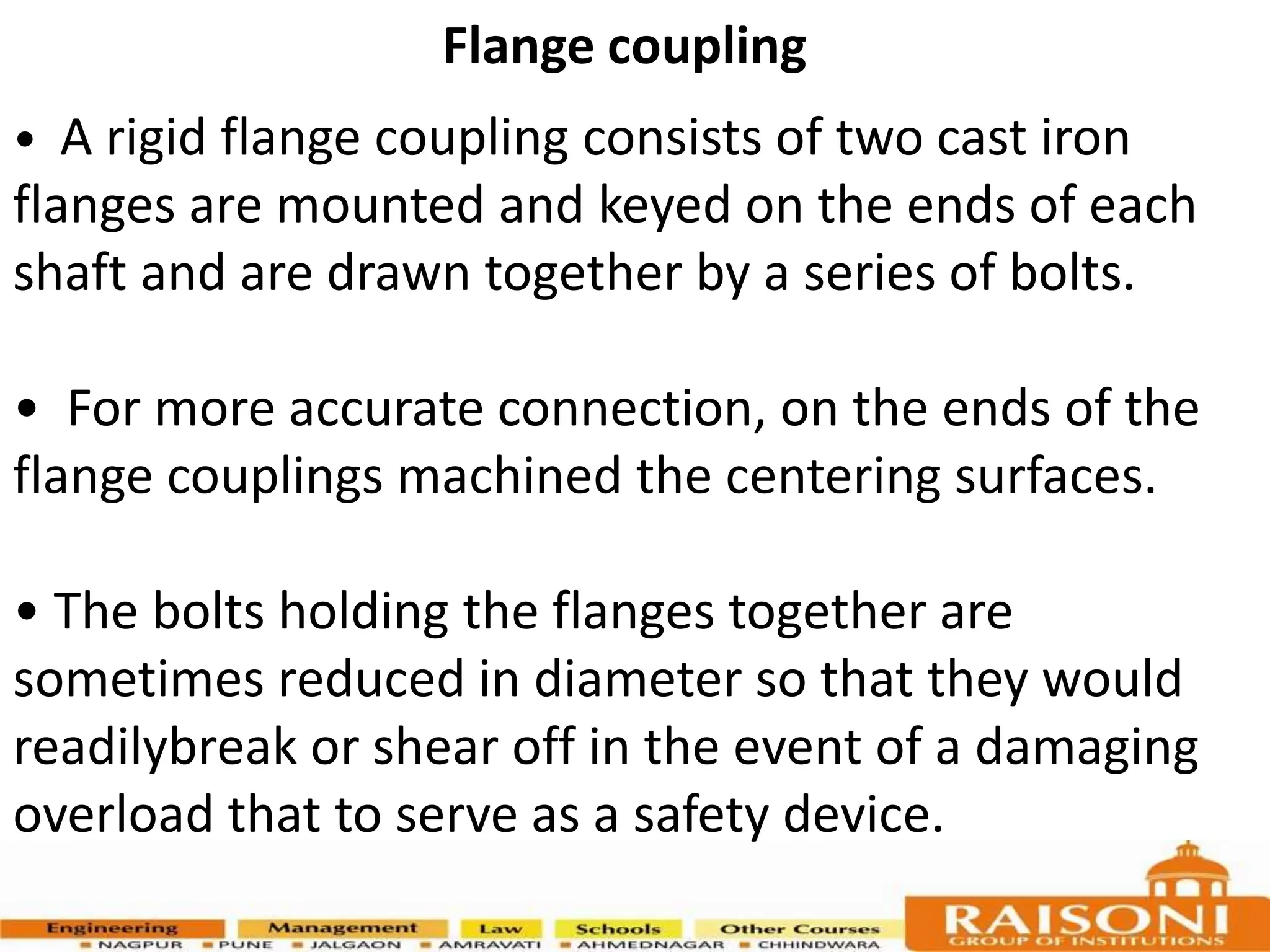 Coupling and flange coupling and its design | PPTX