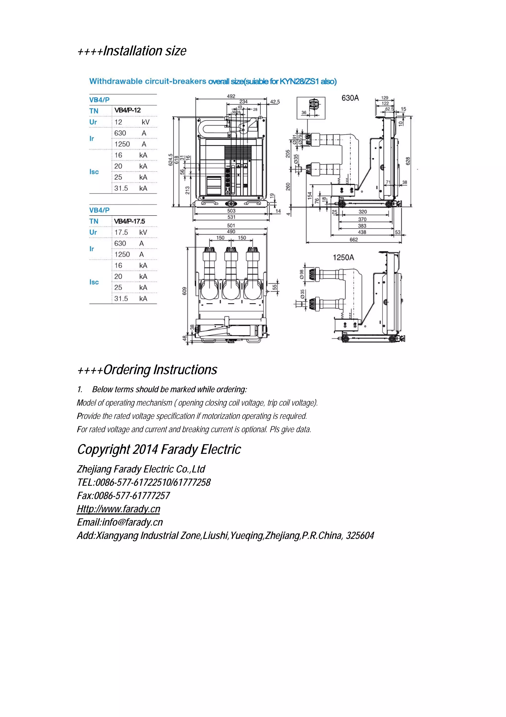Vb4p series indoor vacuum circuit breaker | PDF