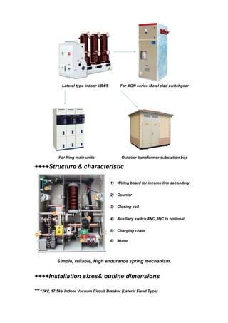 Vb4 s lateral vacuum circuit breaker | PDF