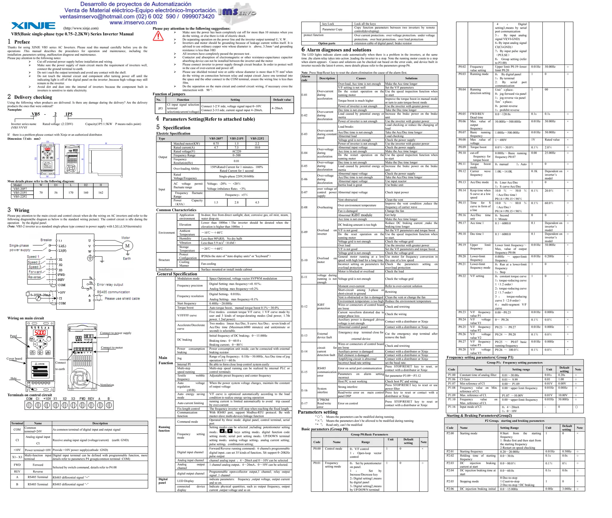 VB5-20P7-22P2.pdf variador de velocidad b5 | PPT