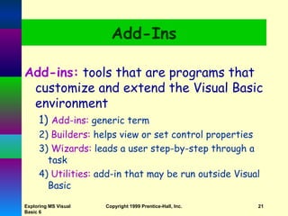 ADO Controls - Database Usage from Exploring MS Visual Basic 6.0 Book | PPT