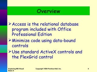 ADO Controls - Database Usage from Exploring MS Visual Basic 6.0 Book | PPT