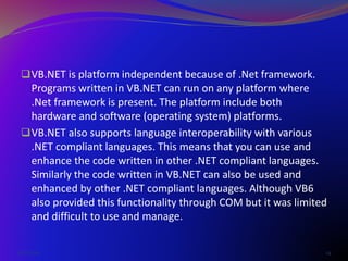 Vb6 vs vb.net....(visual basic) presentation | PPT
