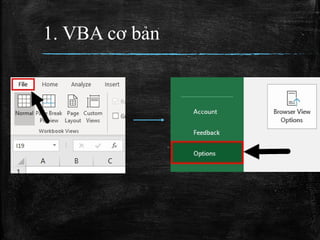 Excel VBA - Macro - Ứng dụng máy tính trong công nghiệp - HCMUT | PPTX