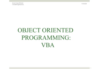 Vba and macro creation (using excel) | PPT