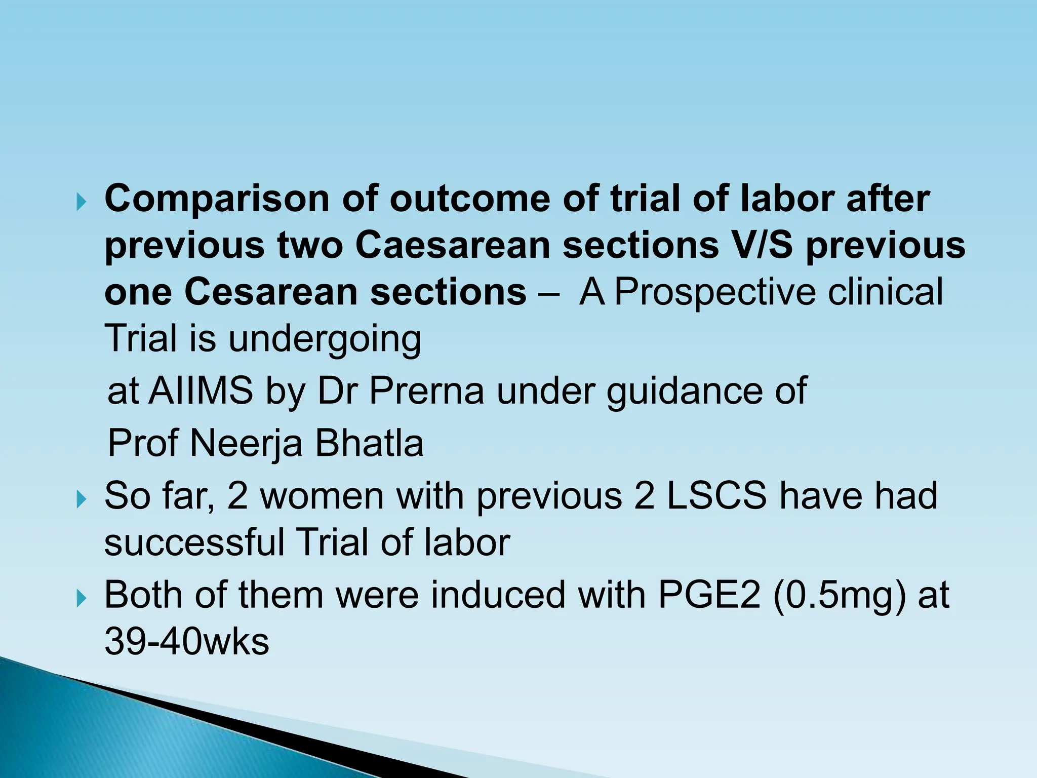 vbac vaginal birth after caesarean section | PPTX
