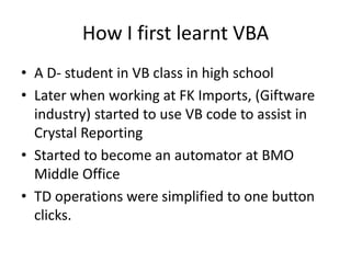 Vba Class Level 3 | PPT