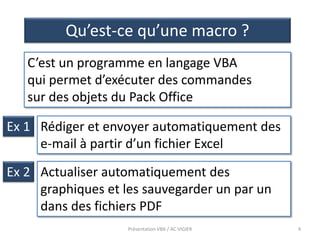 Introduction aux macros sous Excel | PPT