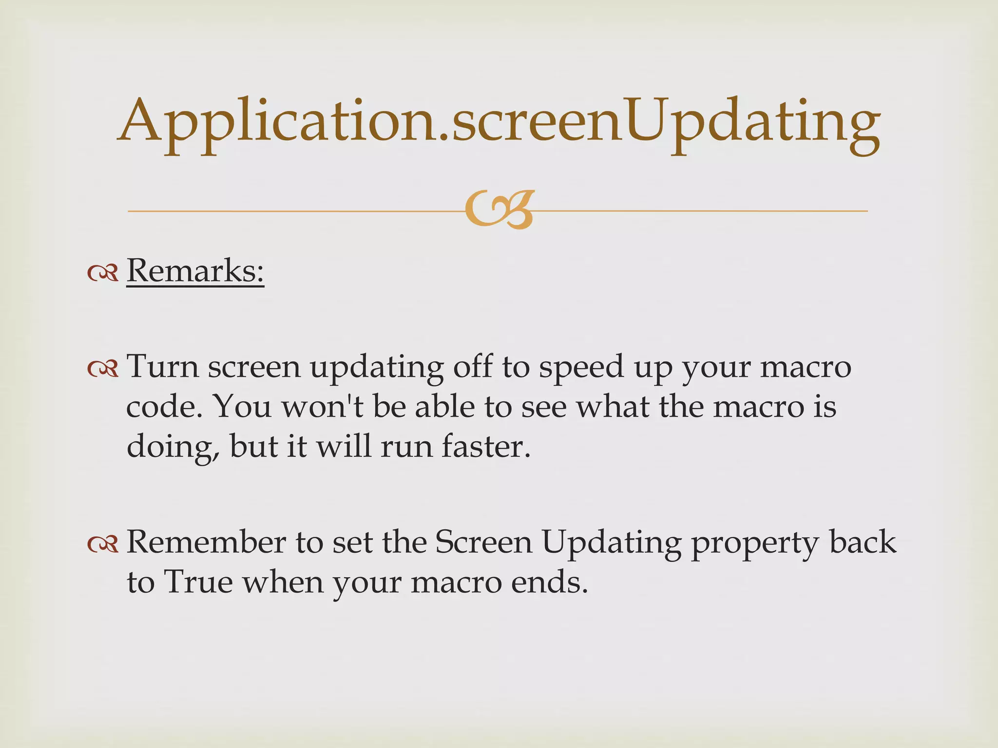 Vba introduction | PPTX