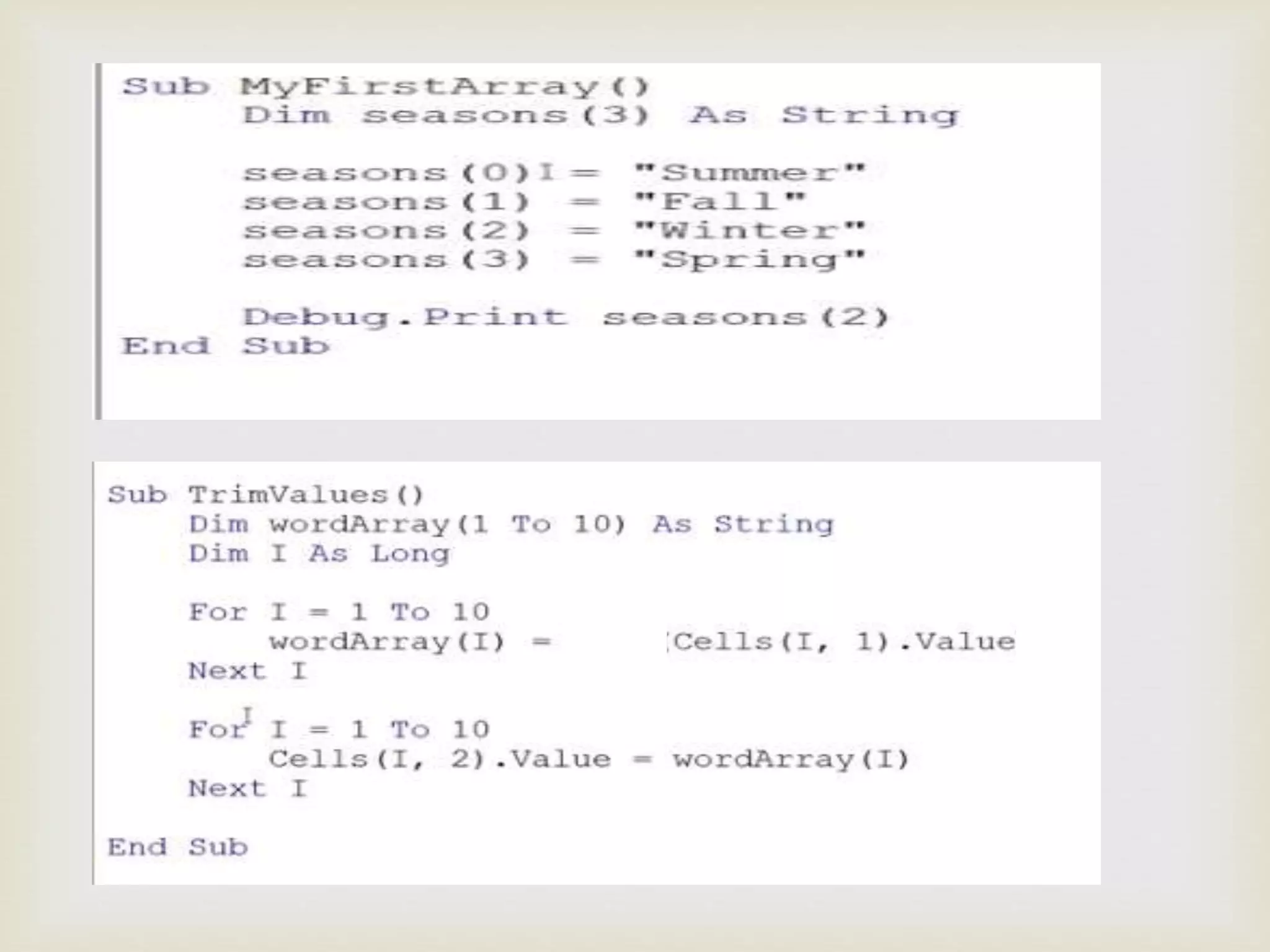 Vba introduction | PPTX