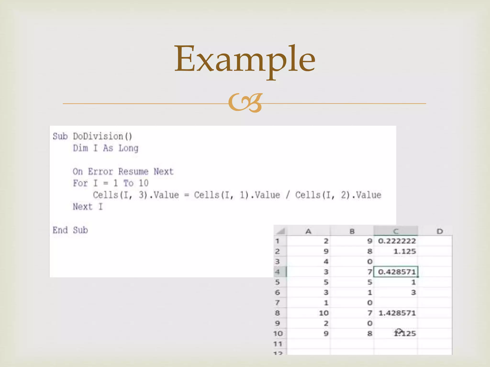 Vba introduction | PPTX