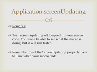 Vba introduction | PPTX