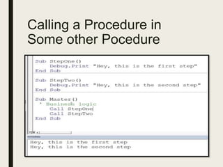Vba introduction | PPTX