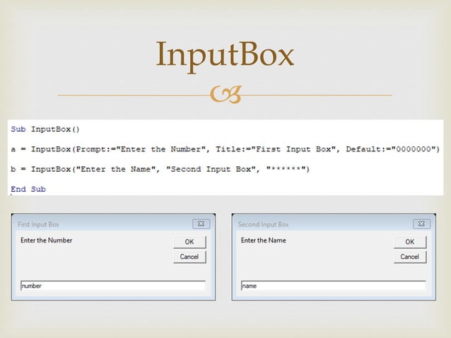 Vba introduction | PPTX