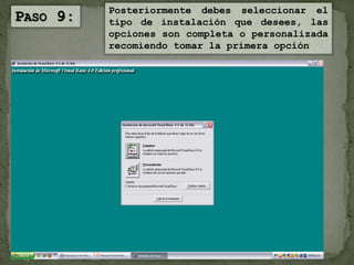 tutorial de instalación de visual basic. | PPTX