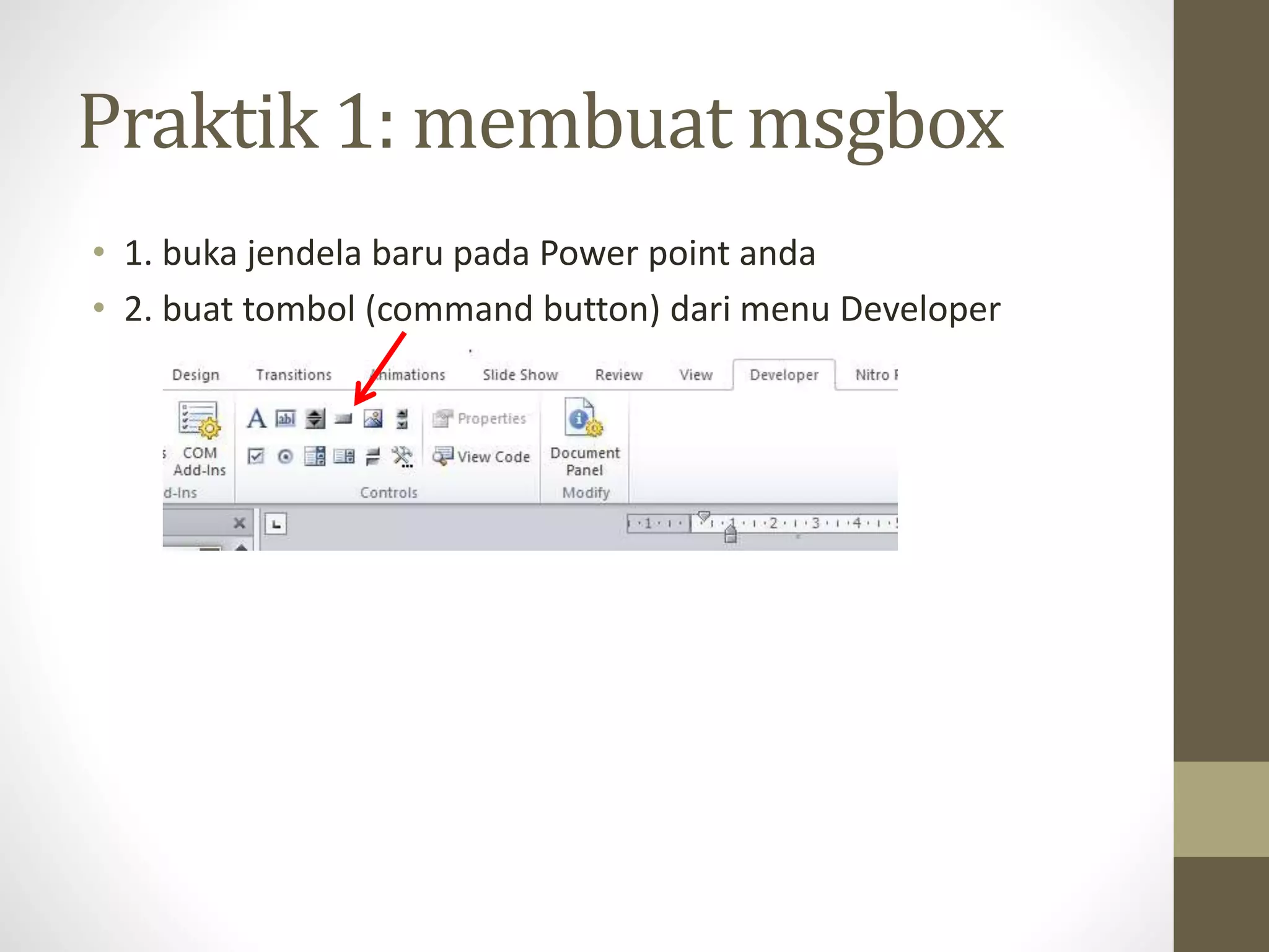 Vba power point tipe data | PPTX