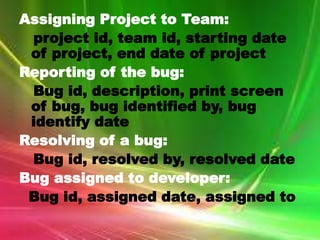Bug tracking system ppt | PPTX