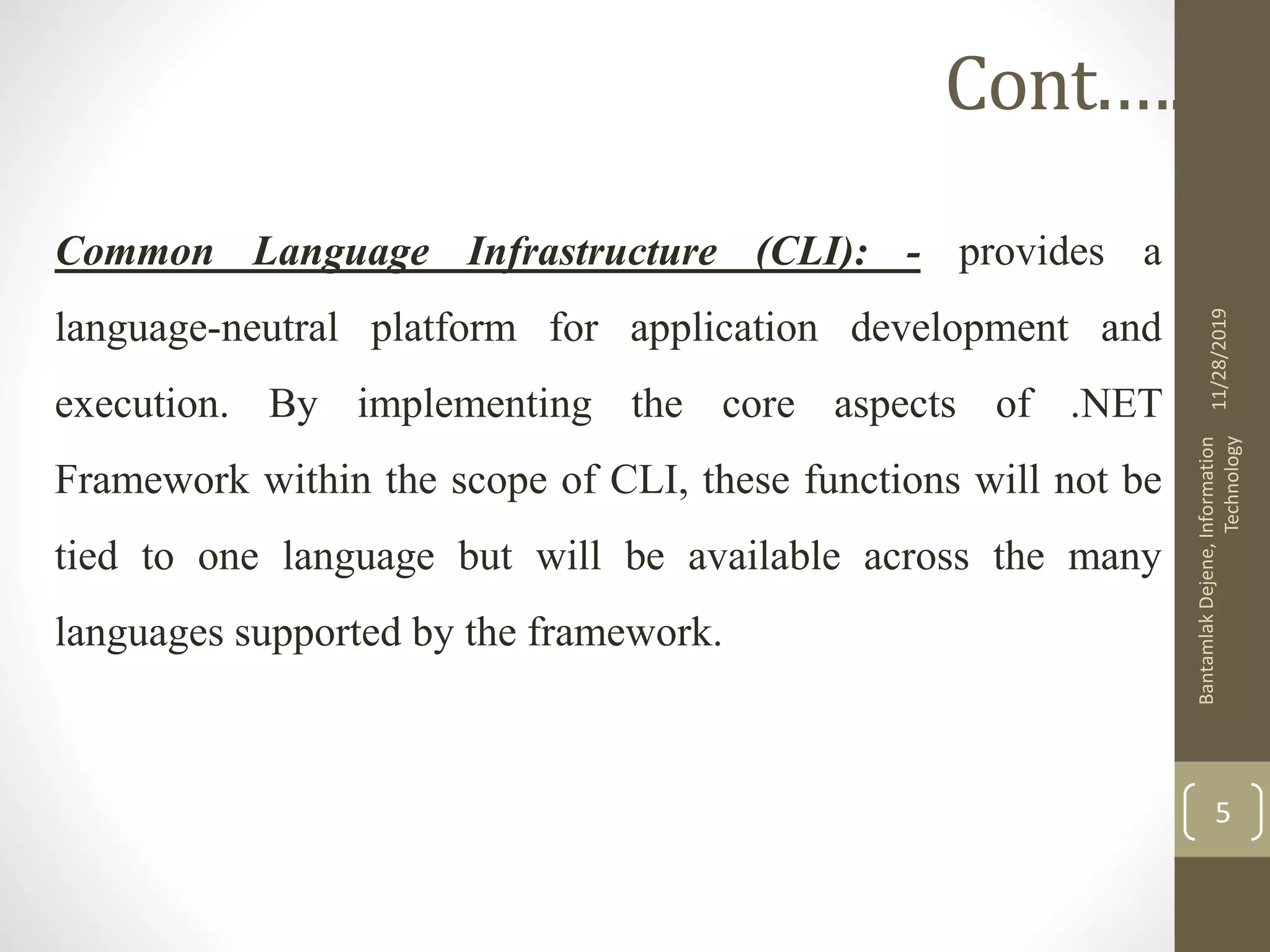 introduction to .net