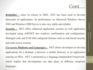 introduction to .net