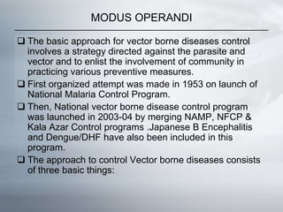 Vector Borne Diseases - The Growing Menace | PPTX