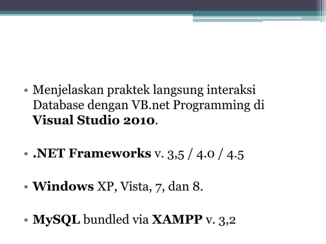 Database Operation di VB.NET