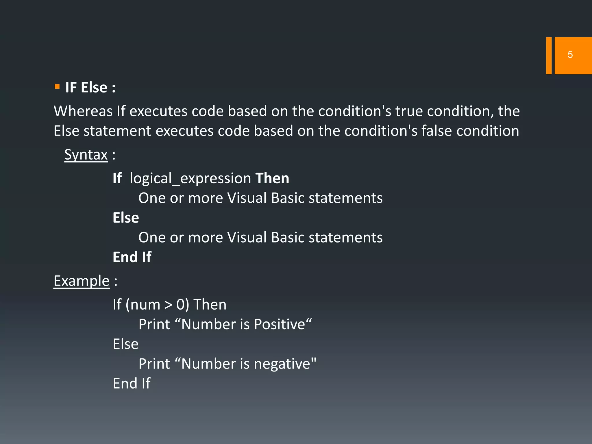 Vb decision making statements | PPTX