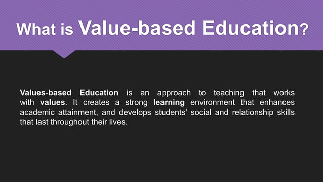 Value-based Education | PPTX