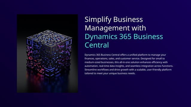 Simplify Business Management with Dynamics 365 Business Central | PPT