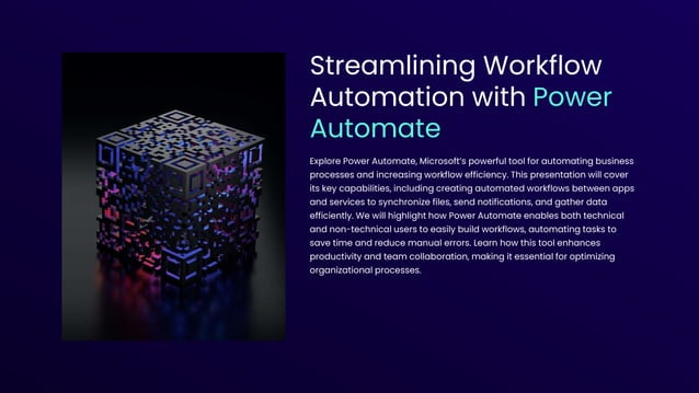Streamlining Workflow Automation With Power Automate Ppt
