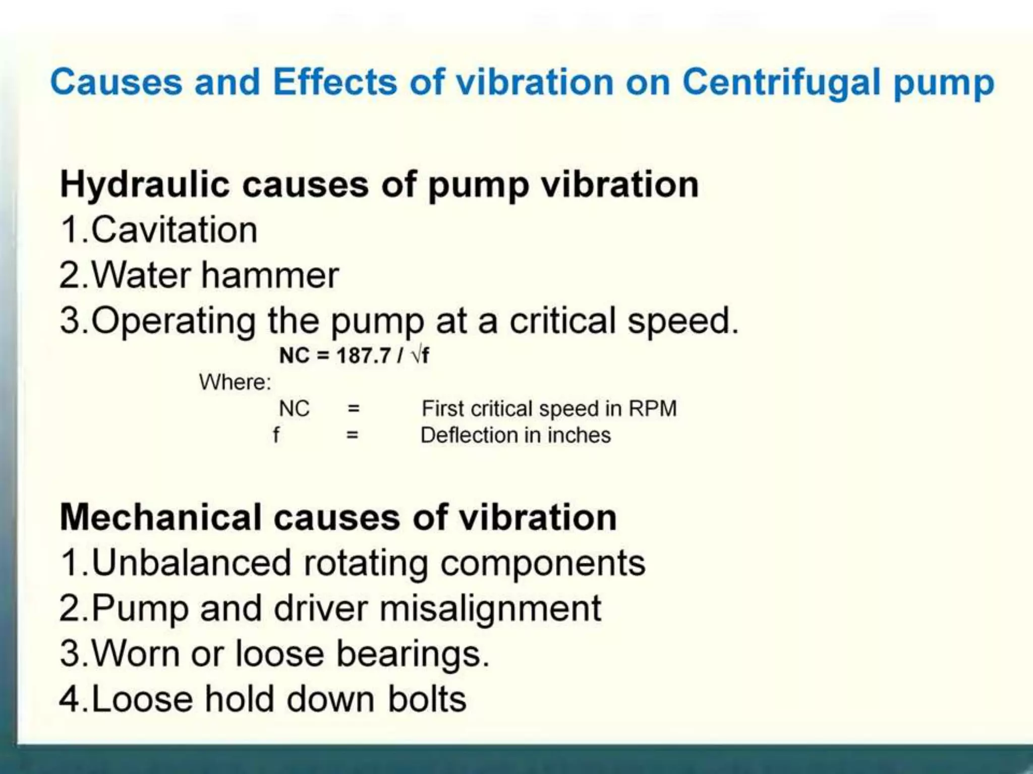 vibration based fault diagnosis of centrifugal pump | PPTX