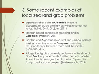 Land grab in Latin America and the Caribbean | PPTX