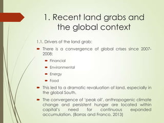 Land grab in Latin America and the Caribbean | PPTX