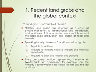 Land grab in Latin America and the Caribbean | PPTX