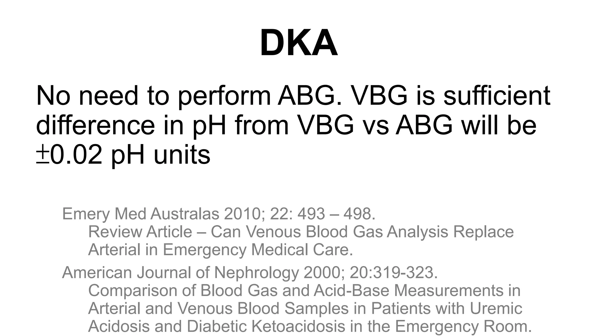 VBG or ABG analysis in Emergency Care? | PPTX