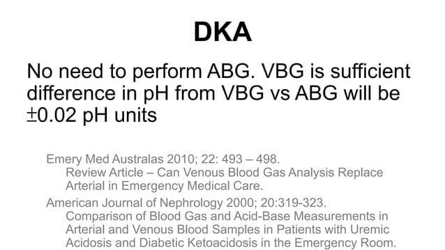 VBG or ABG analysis in Emergency Care? | PPTX
