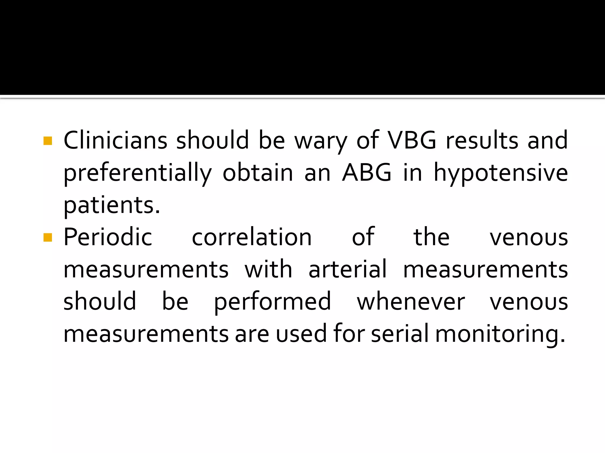 VBG vs ABG (replacement of venous blood sample instead of arterial one ...