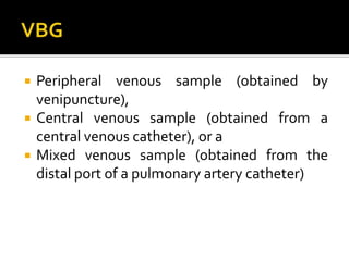 VBG vs ABG (replacement of venous blood sample instead of arterial one ...