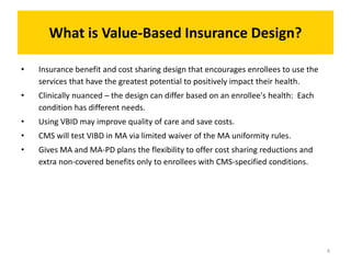 Webinar: Medicare Value-Based Insurance Design Model - Overview | PPT