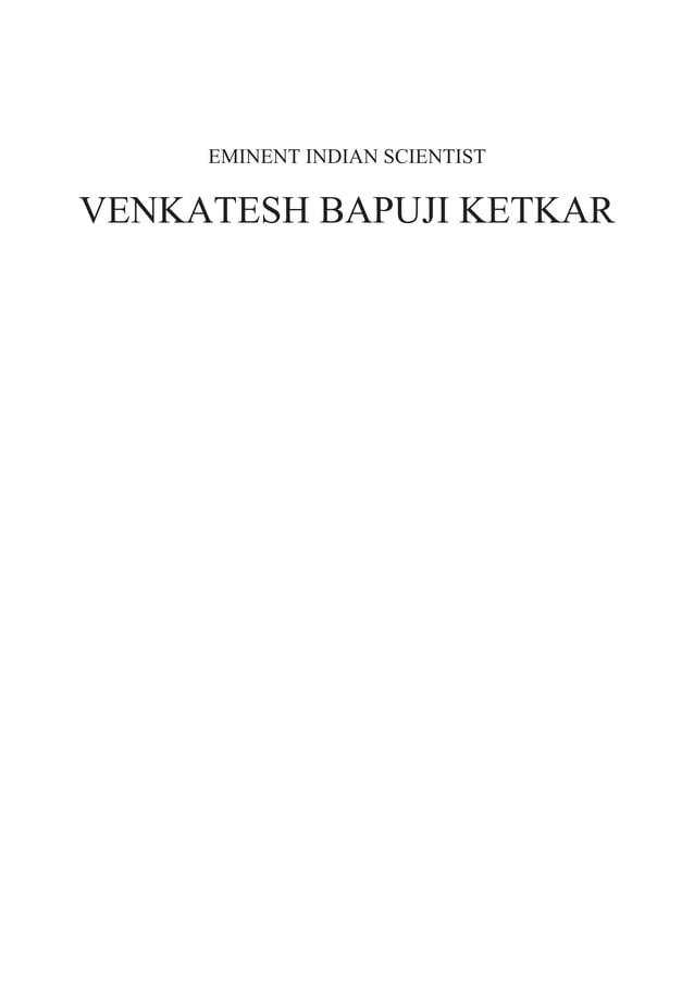 BIOPIC OF "SHRI VENKATESH BAPUJI KETKAR" | PDF