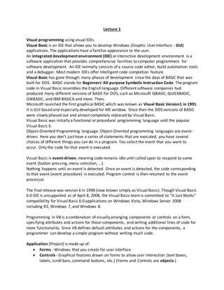 Vb lecture | DOCX
