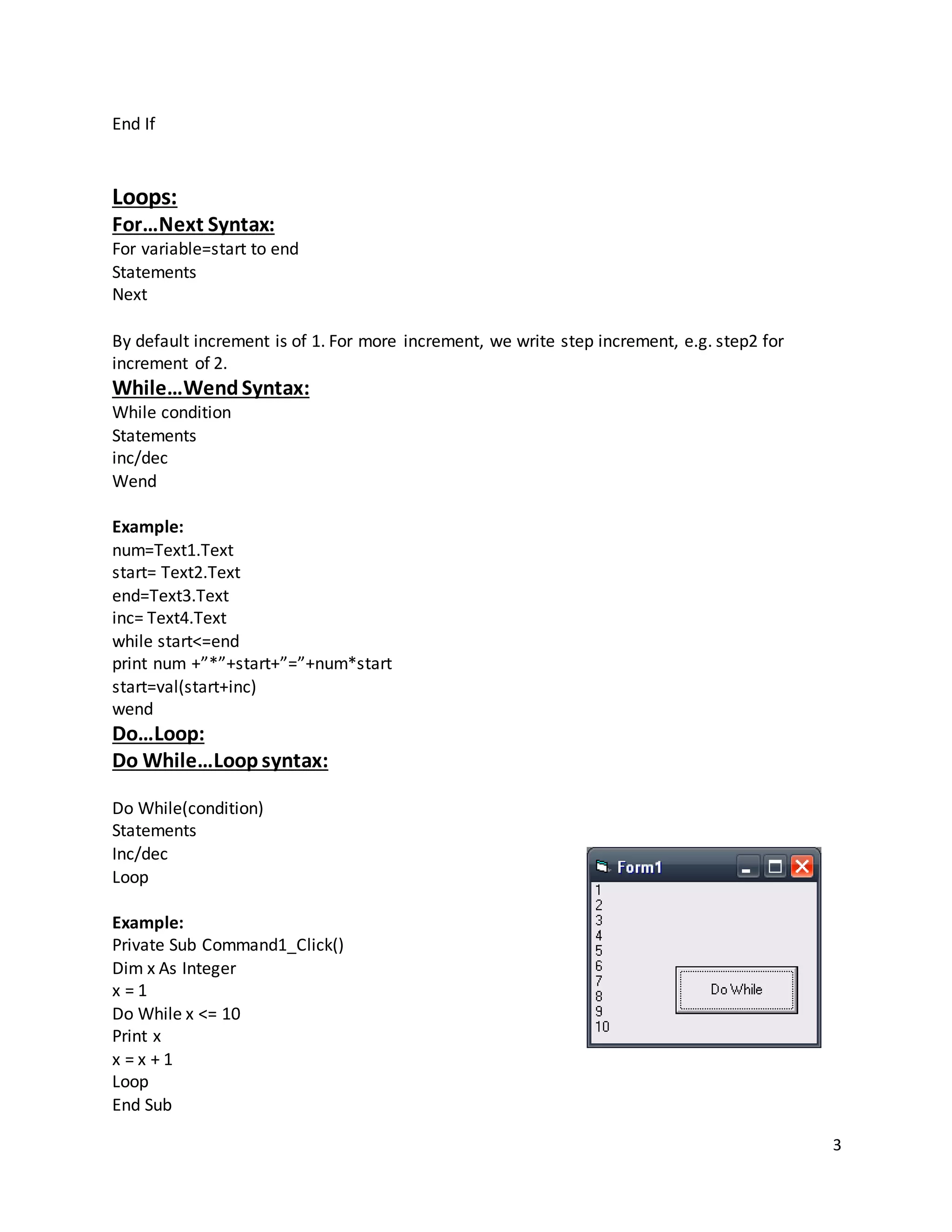 Vb Lecture Notes Docx Operating Systems Computer Software And