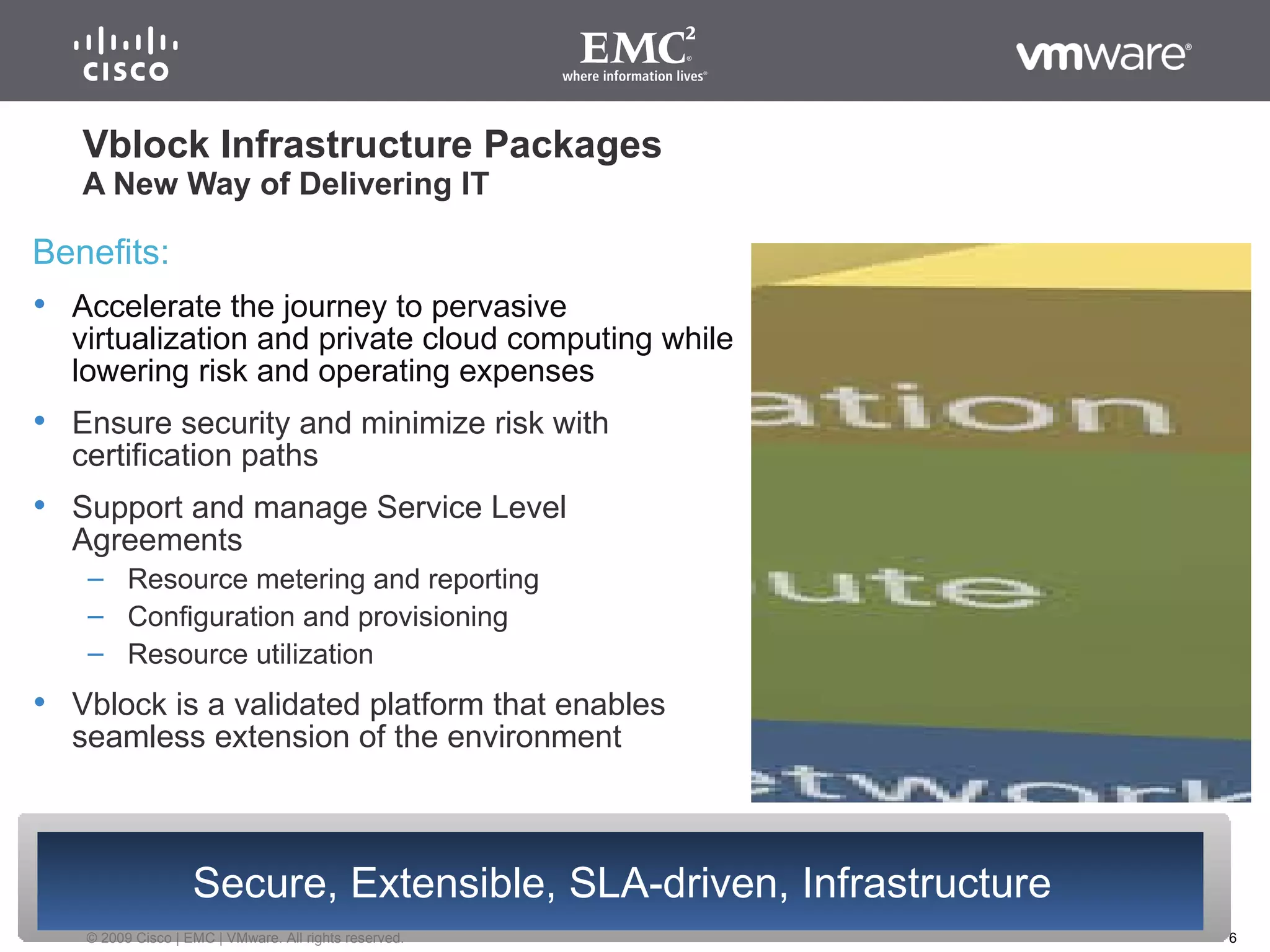 Vblock Infrastructure Packages — integrated best-of-breed packages from ...